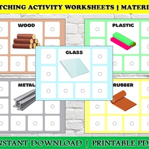 Material Sorting Activity - Preschool Homeschool Printable Worksheet ...