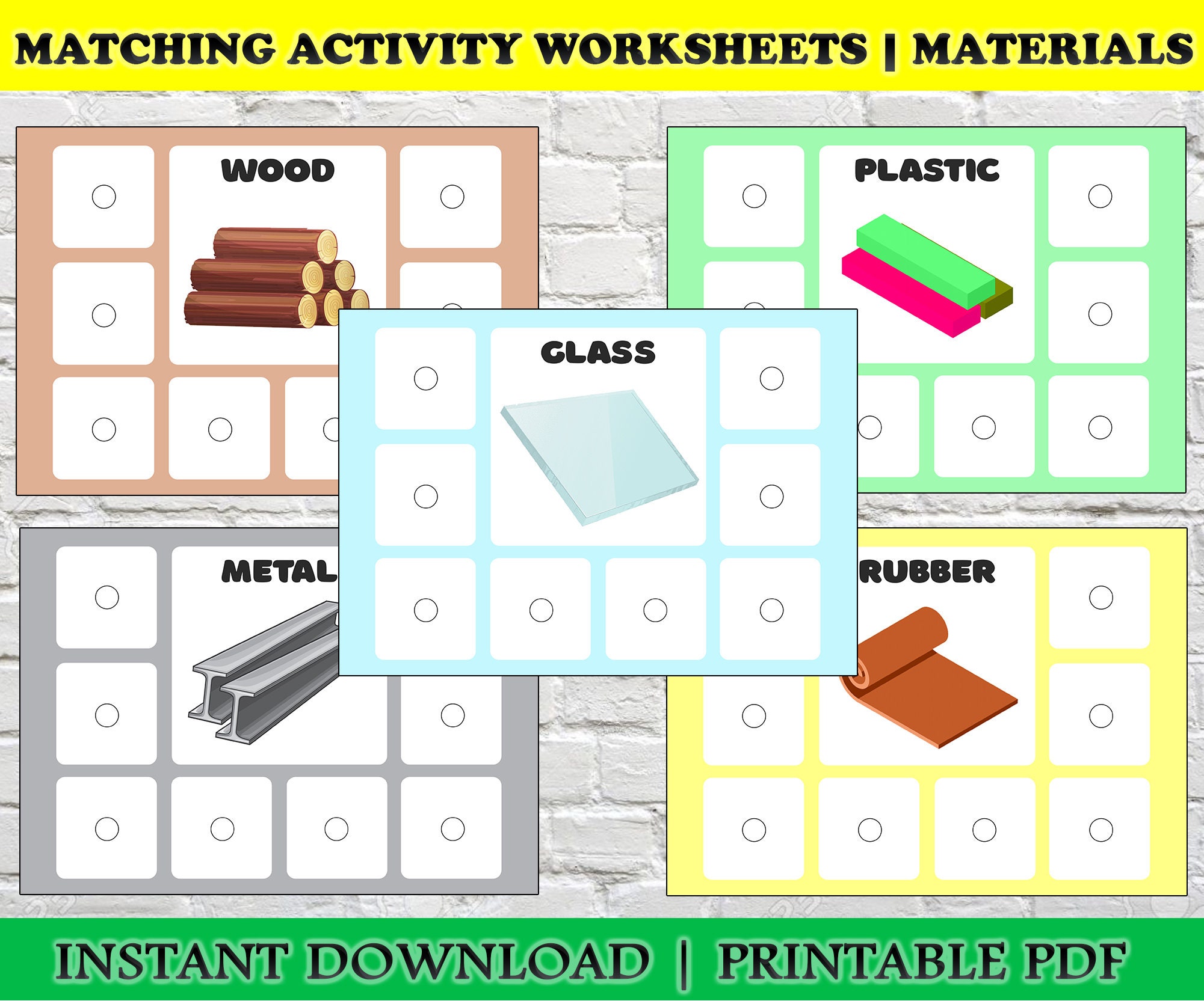 Material Sorting Activity - Preschool Homeschool Printable Worksheet ...