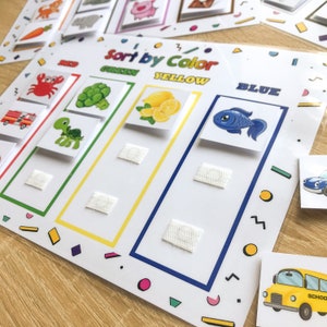 Color Matching Game, Busy Book Printable, Educational Activity ...