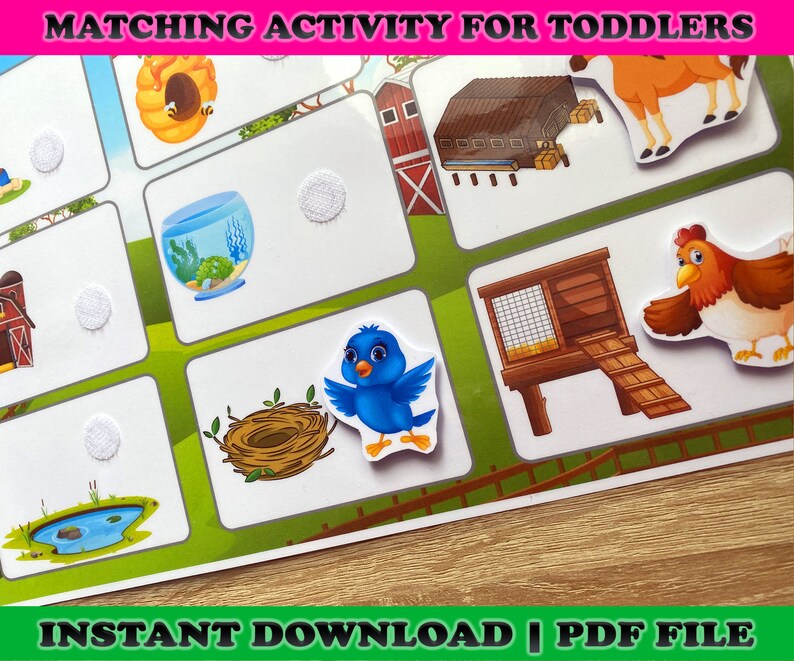 Busy Book Printable Worksheets Set Matching Activities - Etsy