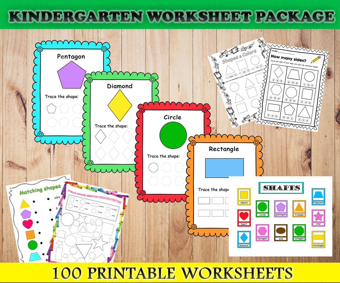 PRINTABLE Kindergarten Worksheets Alphabet Tracing Preschool - Etsy