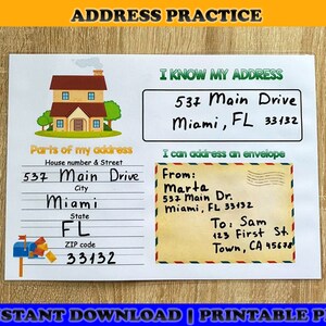 Address Kids Activity, Address Practice, I Know My Address & Phone ...