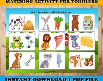 Busy Book Printable Worksheet Matching Activities Toddler | Etsy