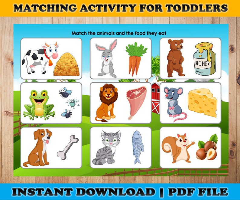 Busy Book Printable Worksheets Set, Matching Activities, Toddler ...