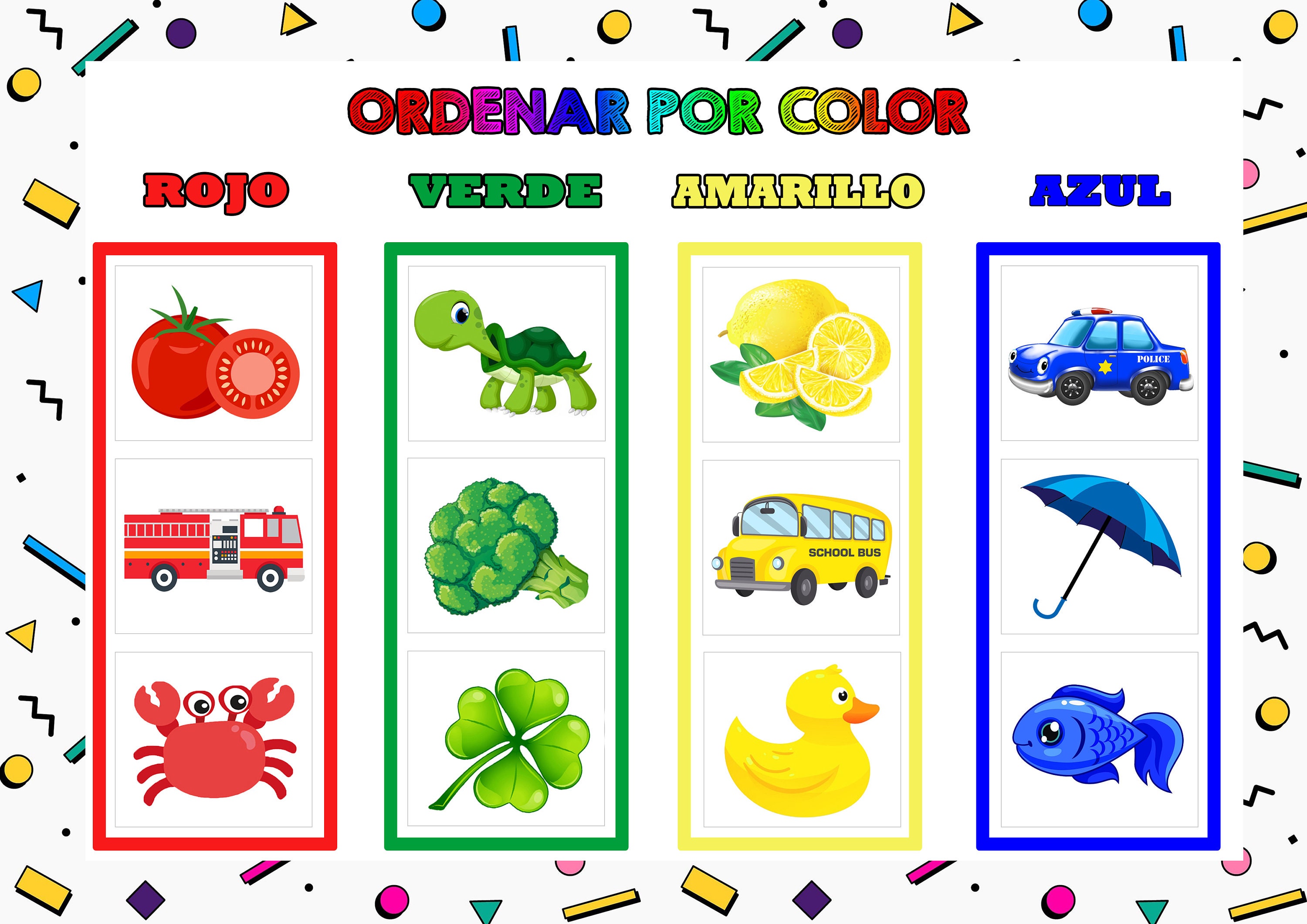 Spanish Busy Book Printable Worksheets Set, Matching Activities ...