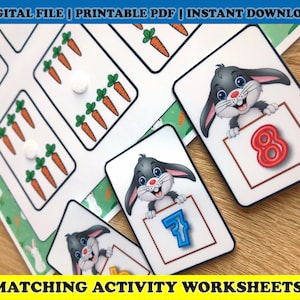 Busy Book Printable Worksheet, Matching Activities, Toddler Learning ...