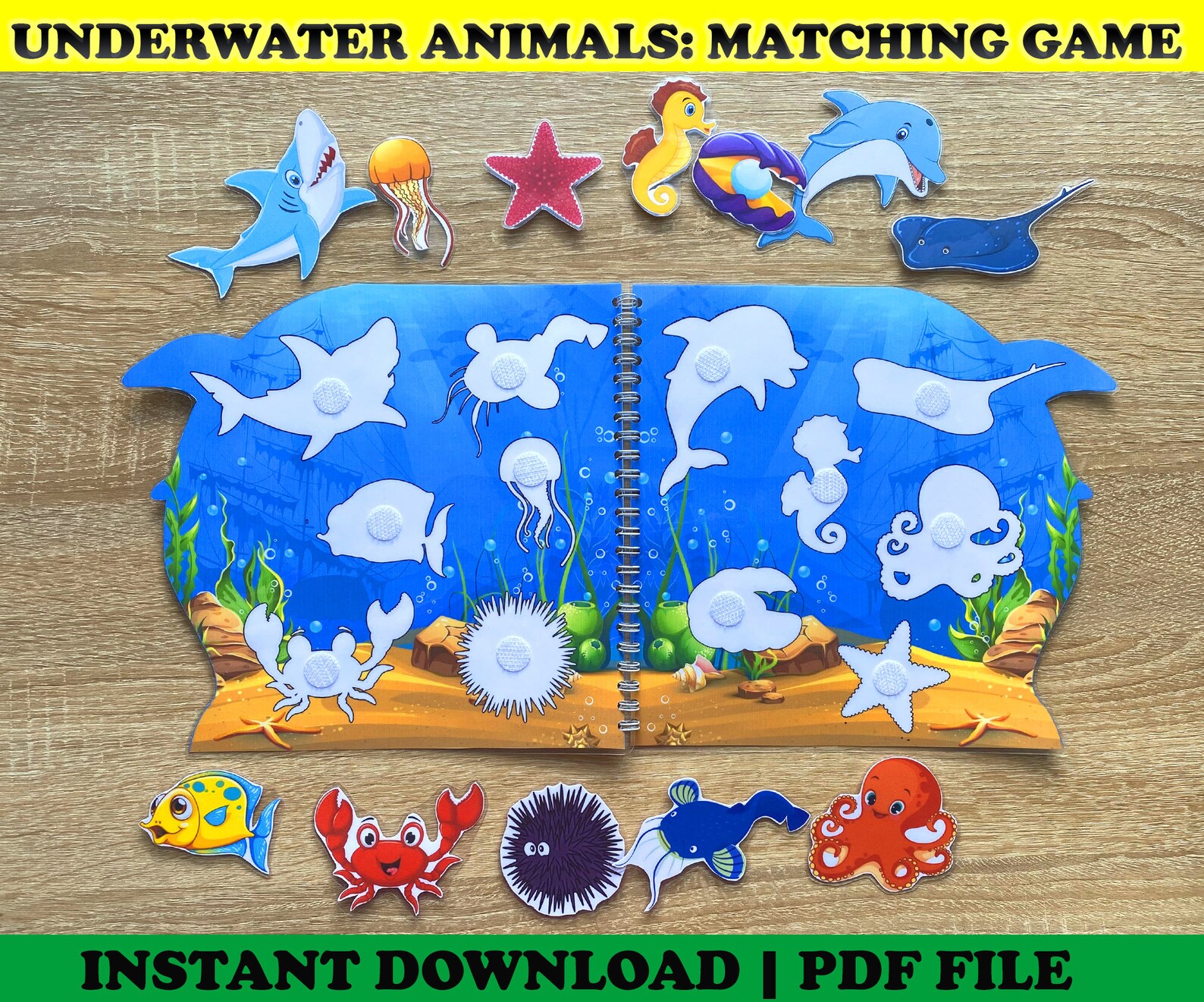 Underwater Animal Busy Book Printable, Under the Sea Animals Ocean ...