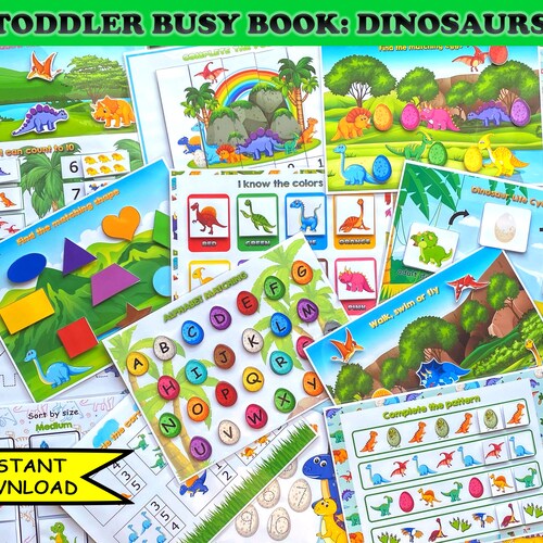 Busy Book Printable Worksheet Matching Activities Toddler - Etsy