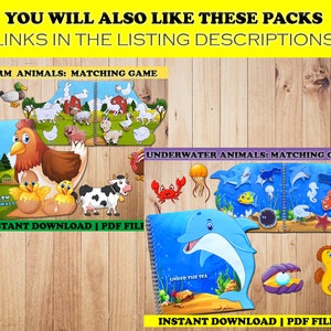 Woodland Animal Busy Book Printable, Forest Animals, Matching Game ...