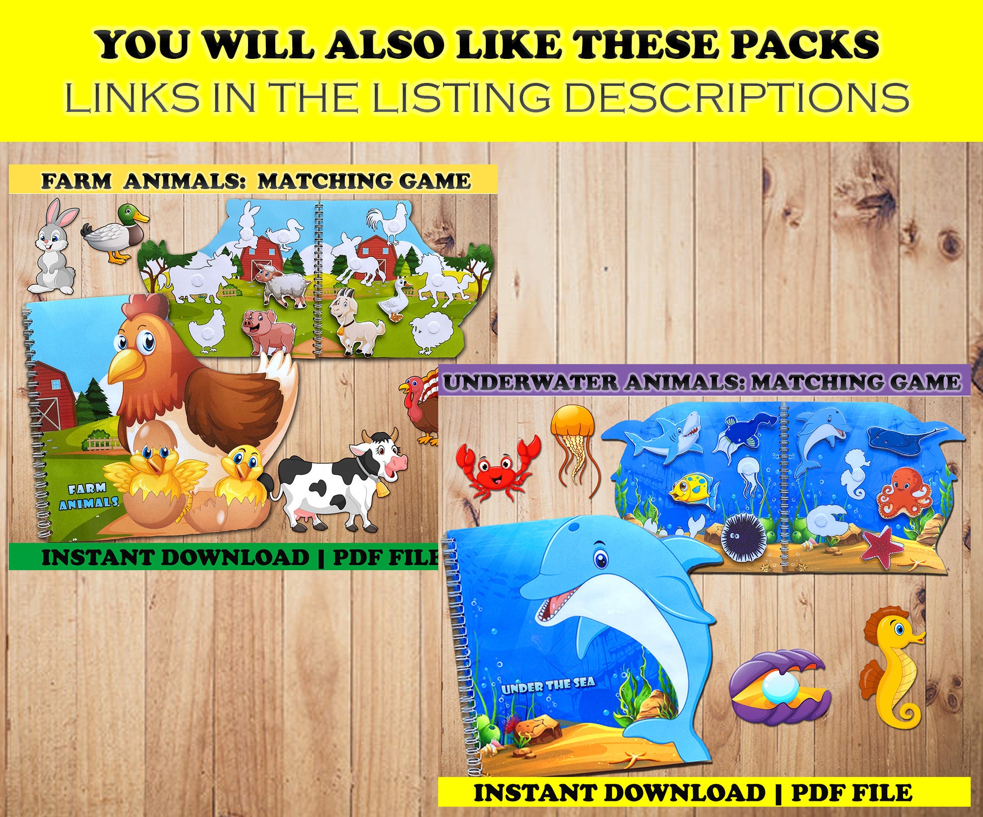 Woodland Animal Busy Book Printable, Forest Animals, Matching Game ...