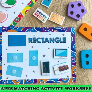 Busy Book Printable Worksheet, Preschool Matching Activities, Toddler ...