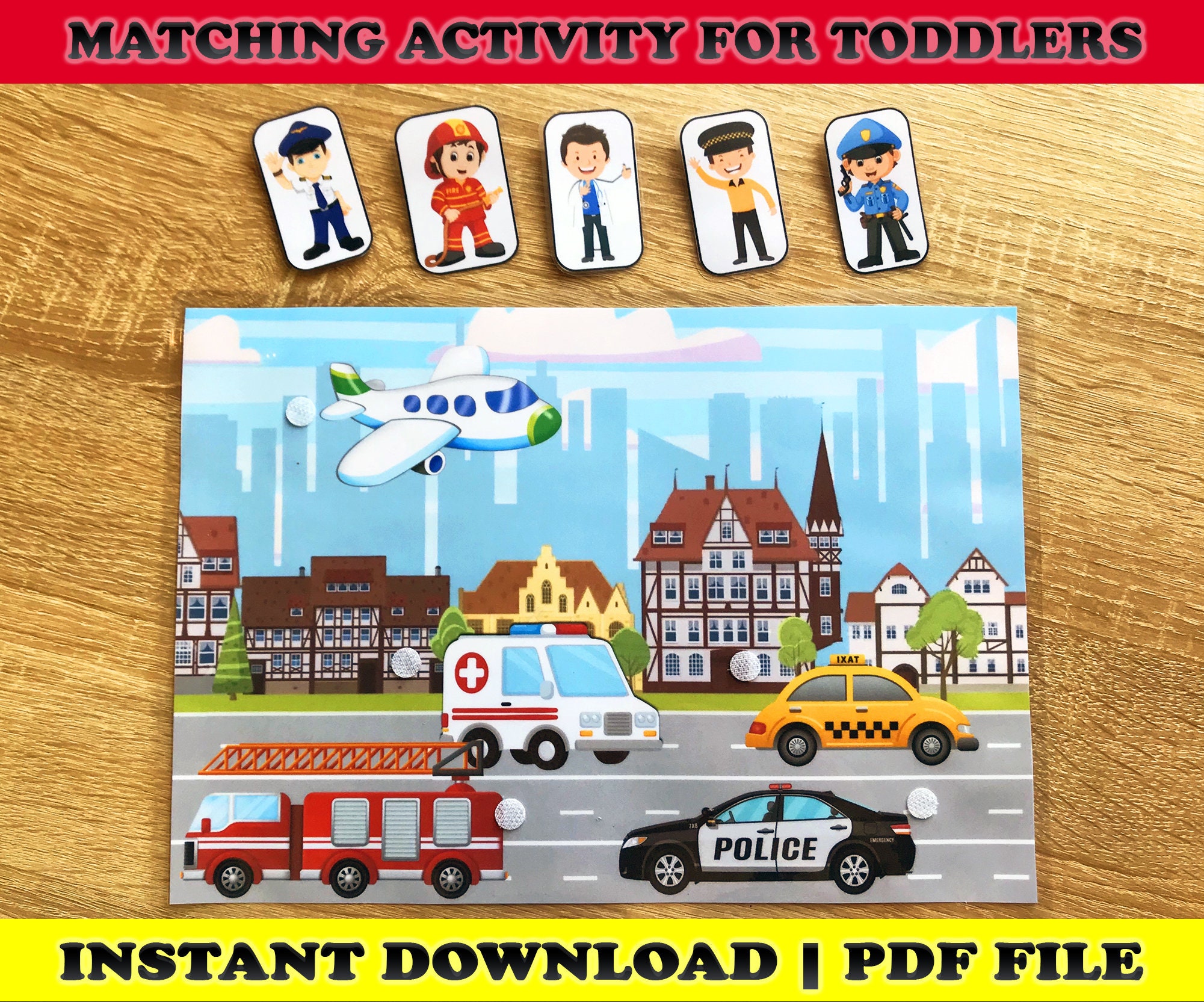 Busy Book Printable Worksheet Matching Activities Toddler - Etsy