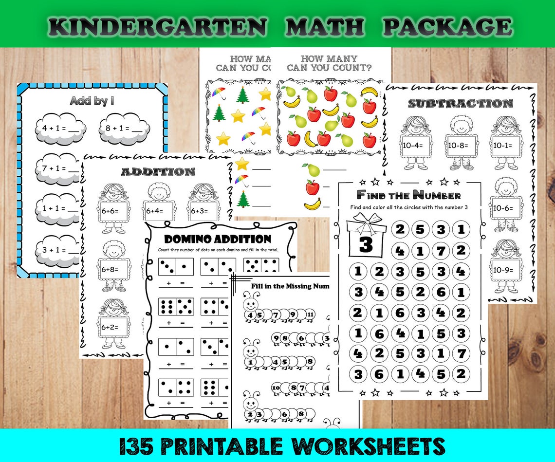 PRINTABLE Kindergarten Worksheet, Math Activity Pages, Addition ...