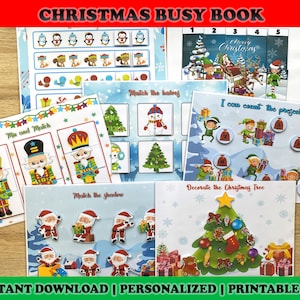 Christmas Busy Book Printable, Busy Binder for Toddlers, Christmas Busy ...