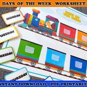 Days of the Week Printable, Busy Book Printable Worksheets Set ...