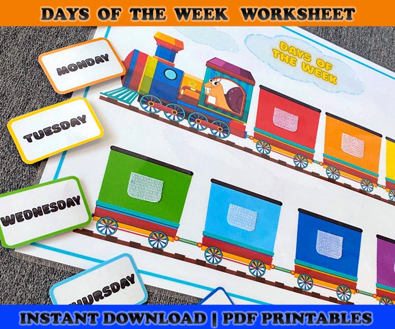 Days of the Week Printable, Busy Book Printable Worksheets Set ...