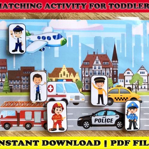 Busy Book Printable Worksheet Matching Activities Toddler - Etsy