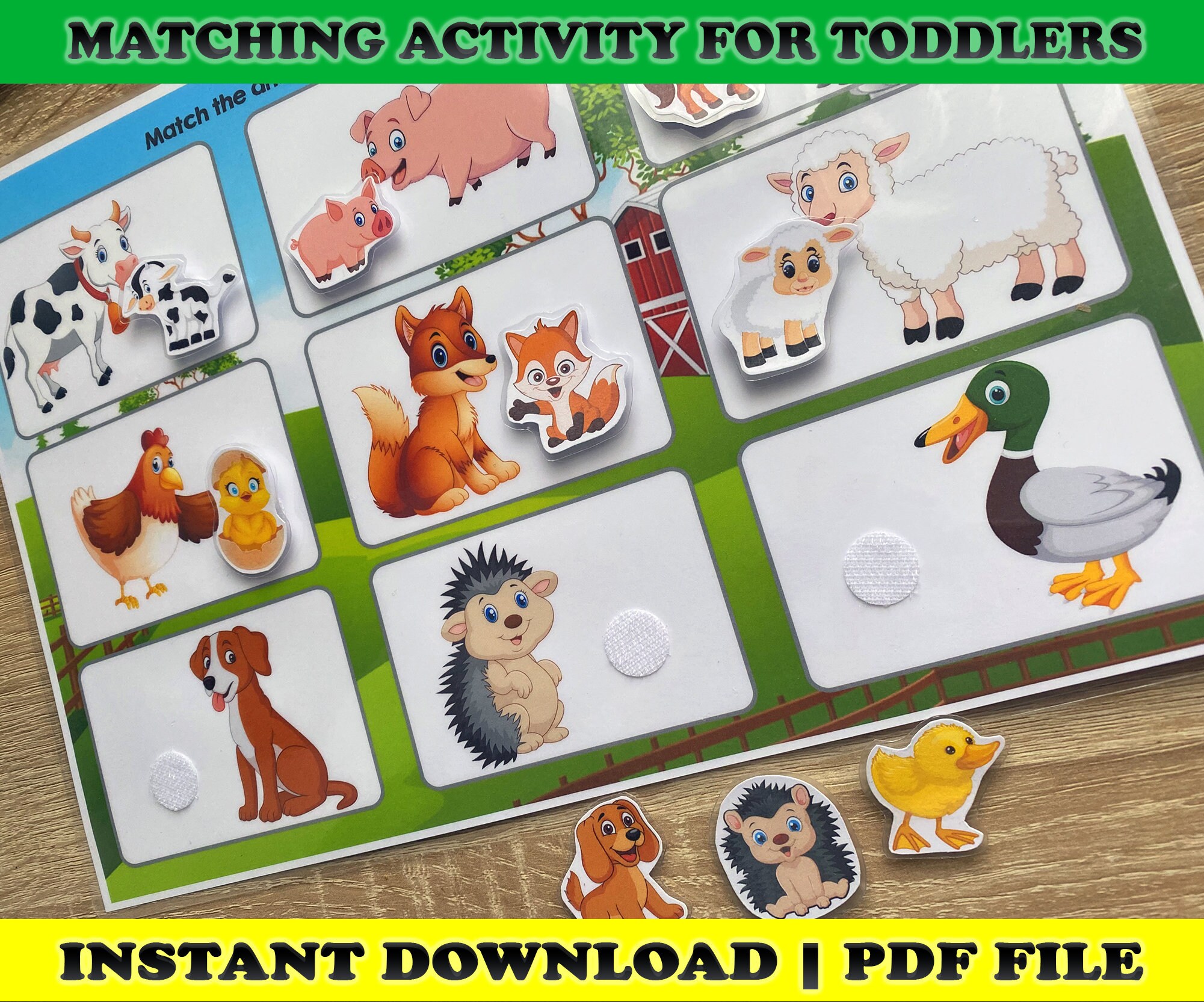 Busy Book Printable Worksheets Set Matching Activities - Etsy