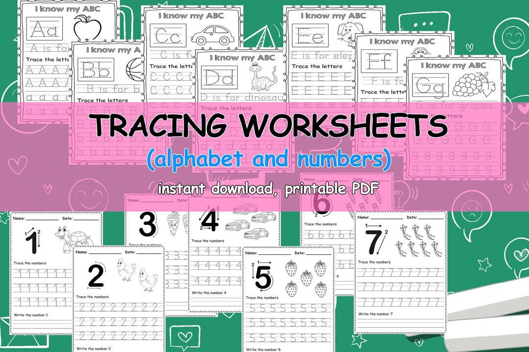 PRINTABLE Tracing Worksheets Alphabet Tracing Preschool Worksheets ...