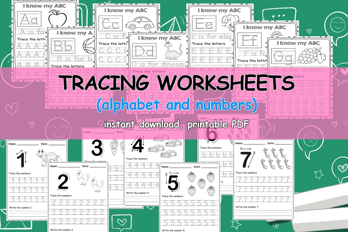 PRINTABLE Tracing Worksheets Alphabet Tracing Preschool Worksheets ...