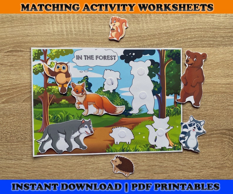 Animals Shadow Matching Activity Printable, Bugs Silhouette Toddler ...