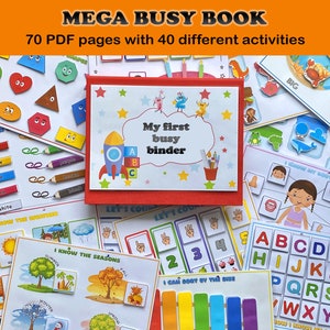 MEGA Busy Book Printable Preschool Activity Homeschool Resources ...