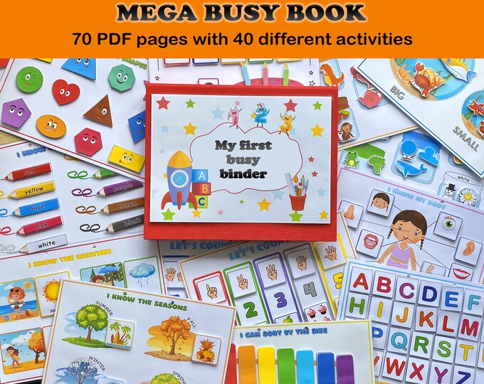 Montessori Numbers Matching Activity for Toddlers, Montessori Busy Book ...