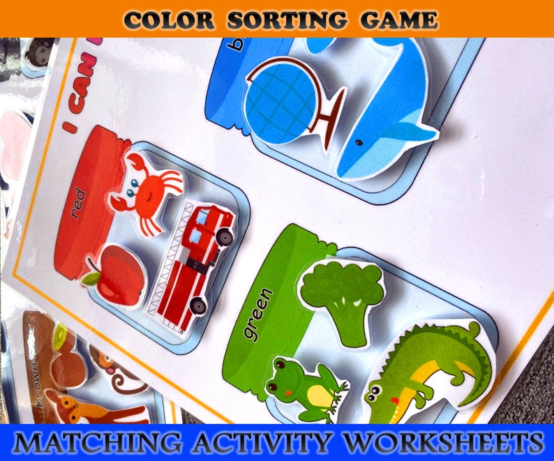 Printable Color Sorting Activity for Toddlers, Kids Game, DIY Crafts ...