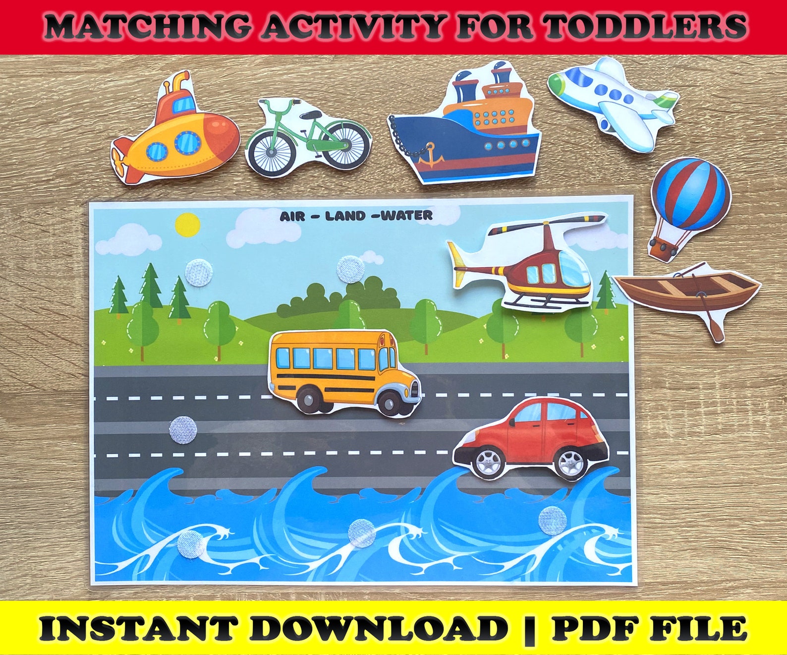 Busy Book Printable Worksheet, Matching Activities, Toddler Learning ...