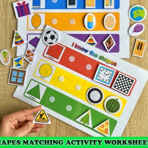 Busy Book Printable Worksheet, Preschool Matching Activities, Toddler ...
