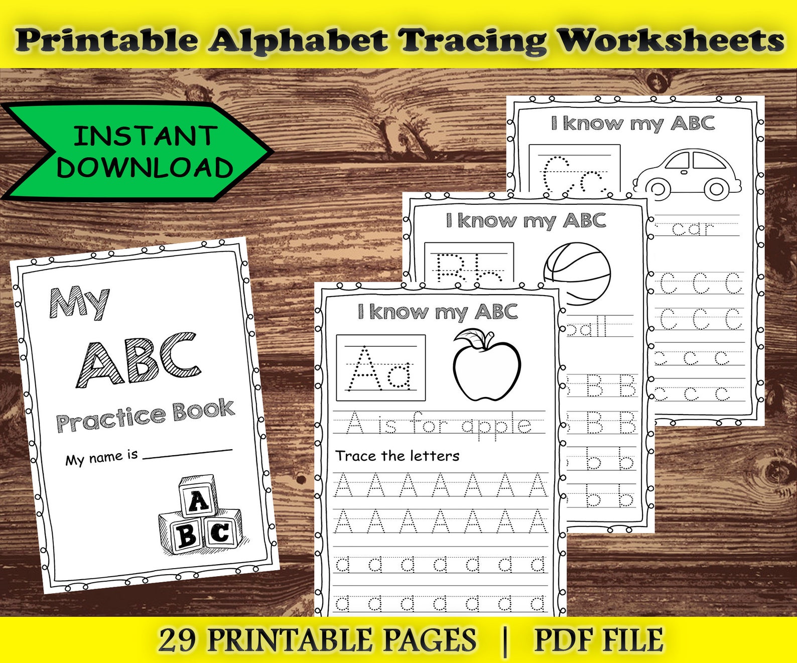 PRINTABLE Tracing Worksheets Alphabet Tracing Preschool Worksheets ...