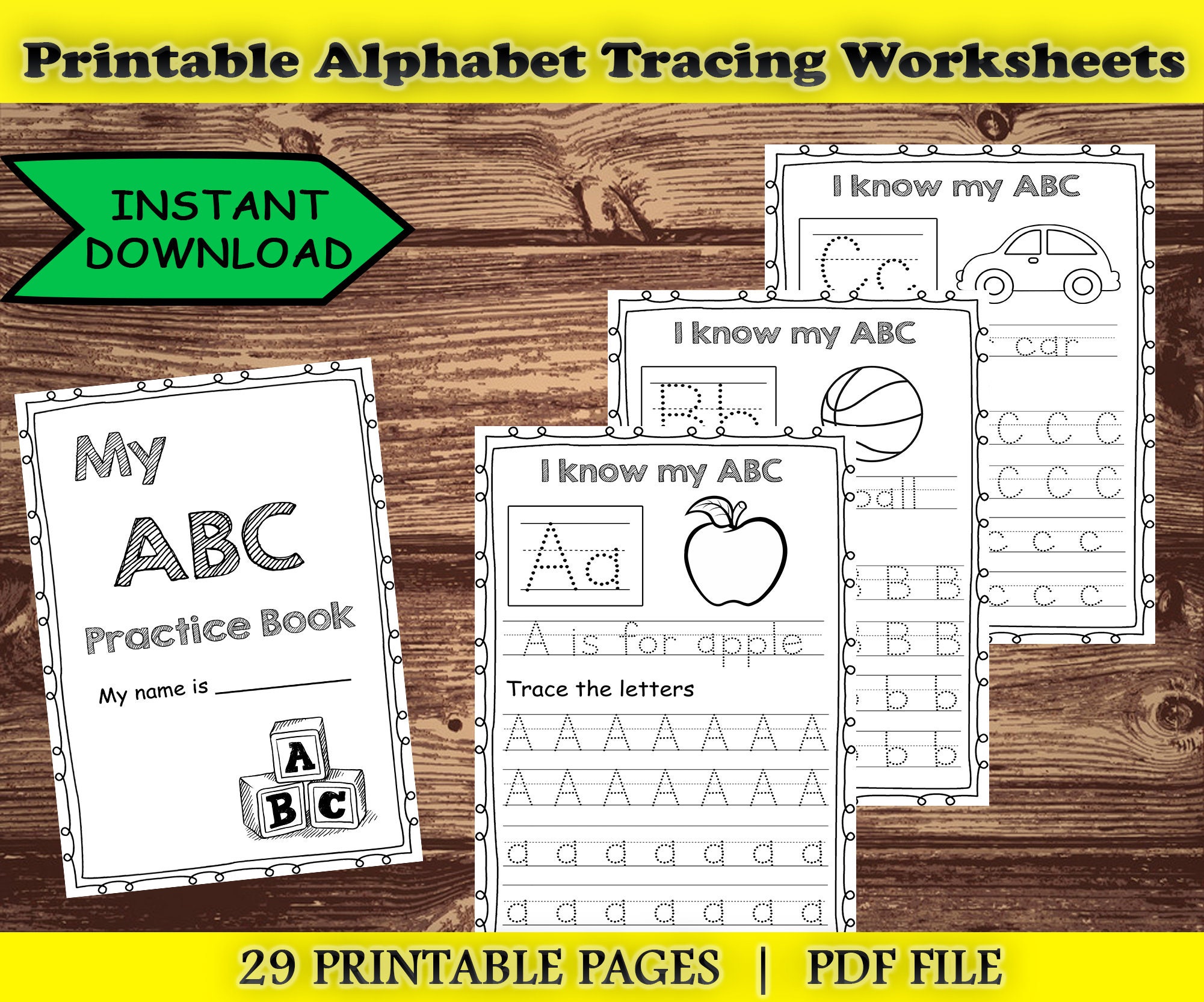 PRINTABLE Tracing Worksheets Alphabet Tracing Preschool Worksheets ...