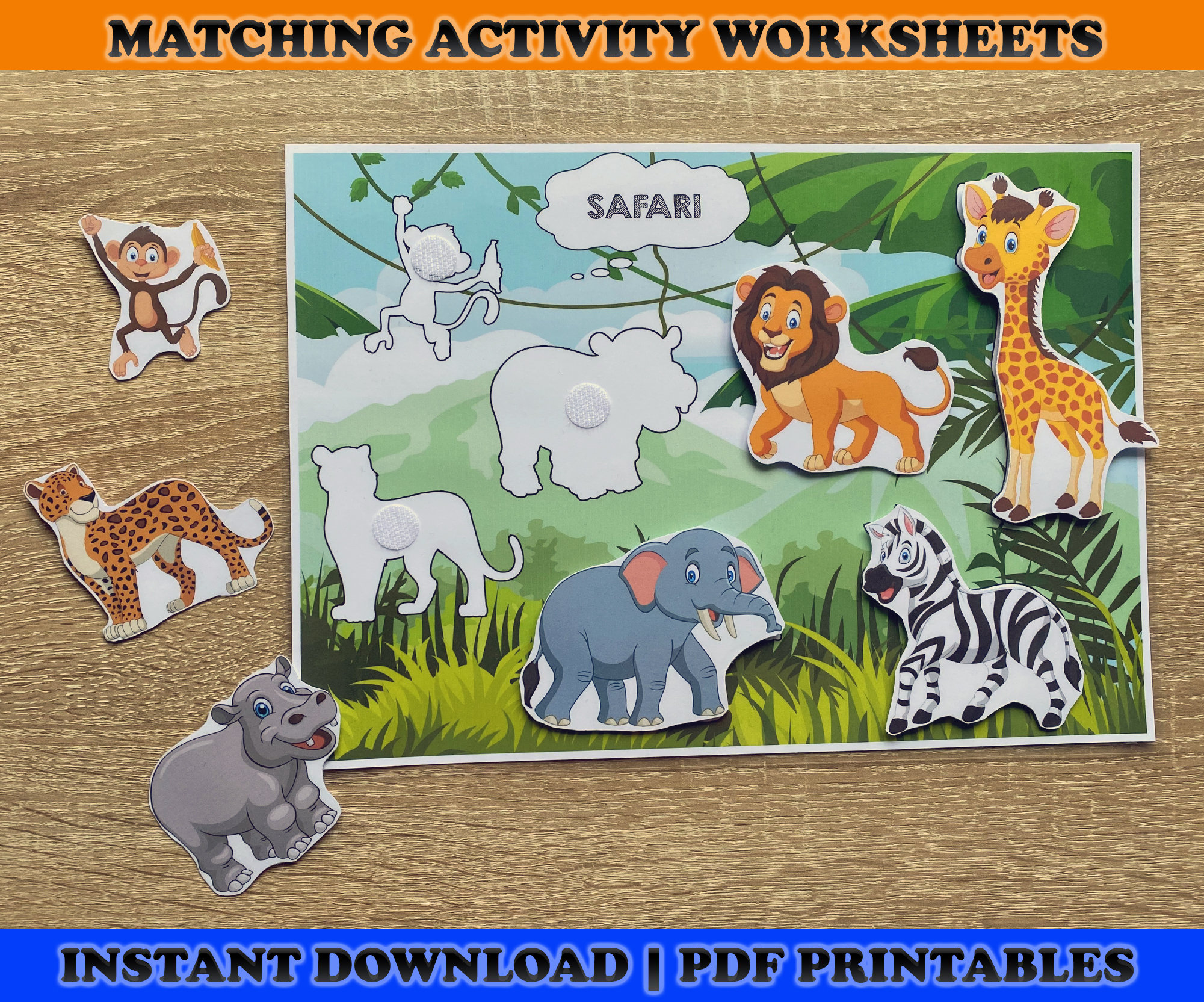 Animals Shadow Matching Activity Printable Bugs Silhouette - Etsy