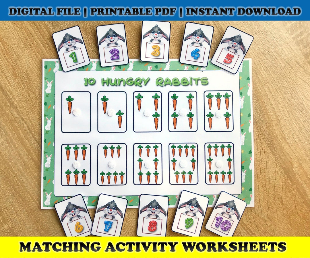 Busy Book Printable Worksheet, Matching Activities, Toddler Learning ...