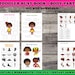 Body Parts Matching Worksheet, Afro American, Toddler Learning Binder ...