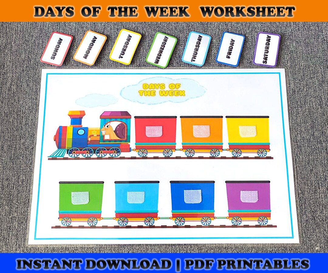 Days of the Week Printable, Busy Book Printable Worksheets Set ...