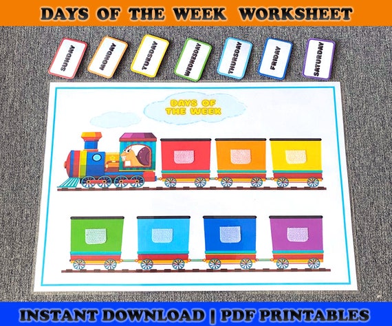 Days of the Week Printable Busy Book Printable Worksheets - Etsy UK