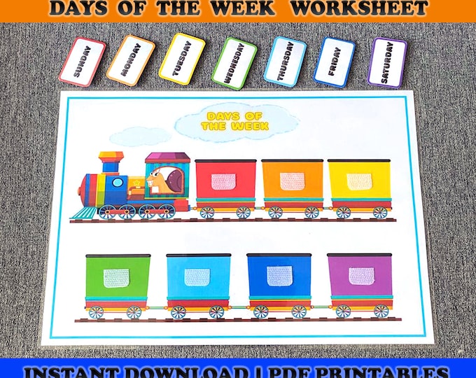 Printable Learning Mat, Days of the Week, Nursery, Pre School, Learning ...