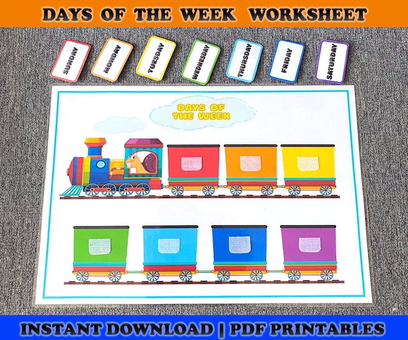 Days of the Week Printable, Busy Book Printable Worksheets Set ...