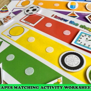 Busy Book Printable Worksheet, Preschool Matching Activities, Toddler ...