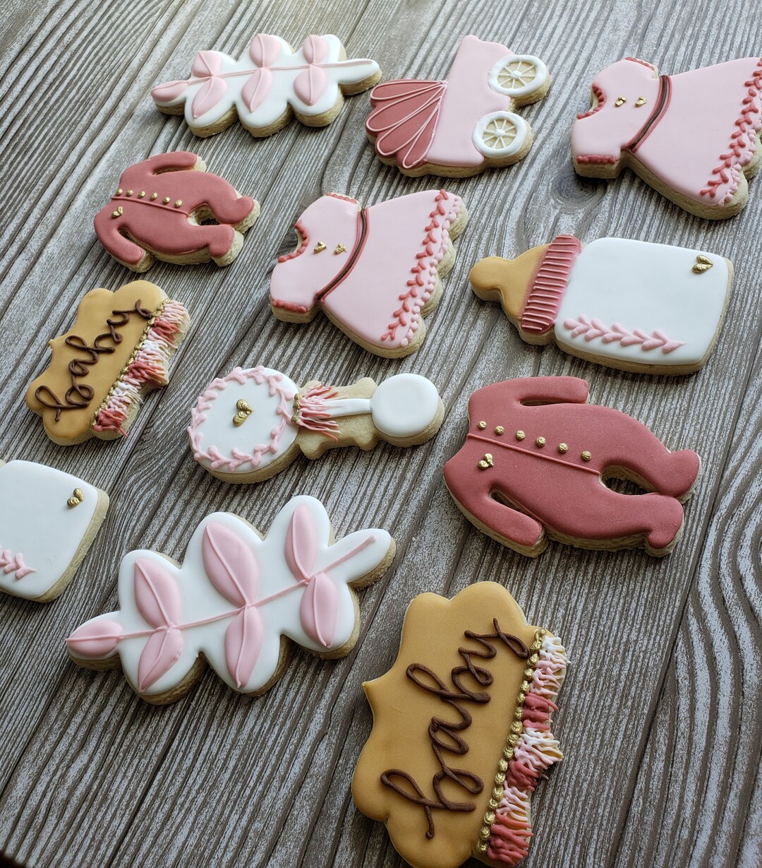 Boho Baby Girl Decorated Sugar Cookies - Etsy