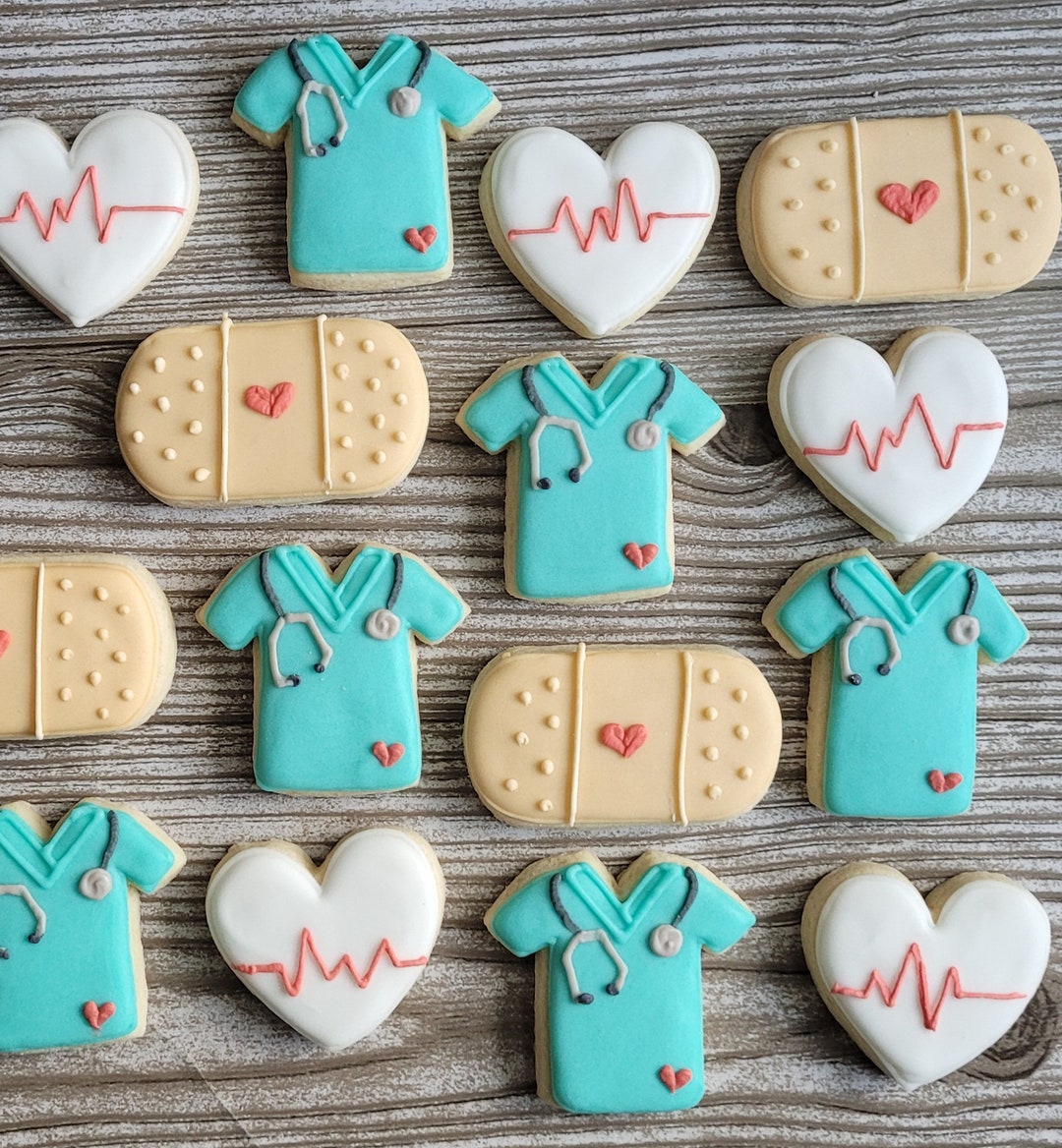 Mini Nurse/dr Decorated Sugar Cookies - Etsy