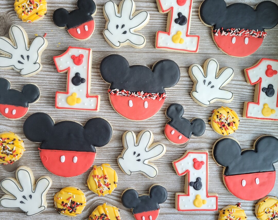 Mickey Mouse Decorated Sugar Cookies - Etsy