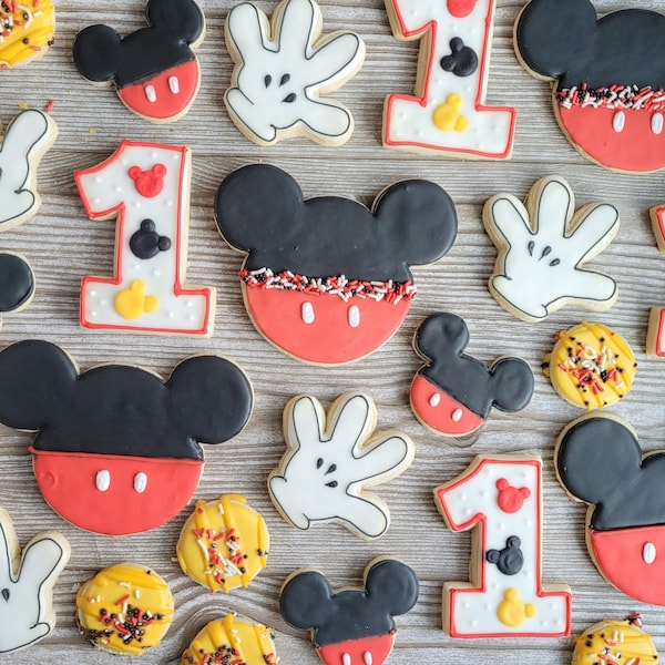 Mickey Mouse Cookies - Etsy