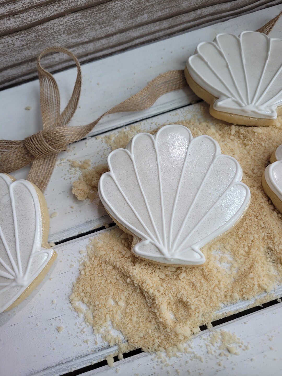 Sea Shell Decorated Sugar Cookies - Etsy