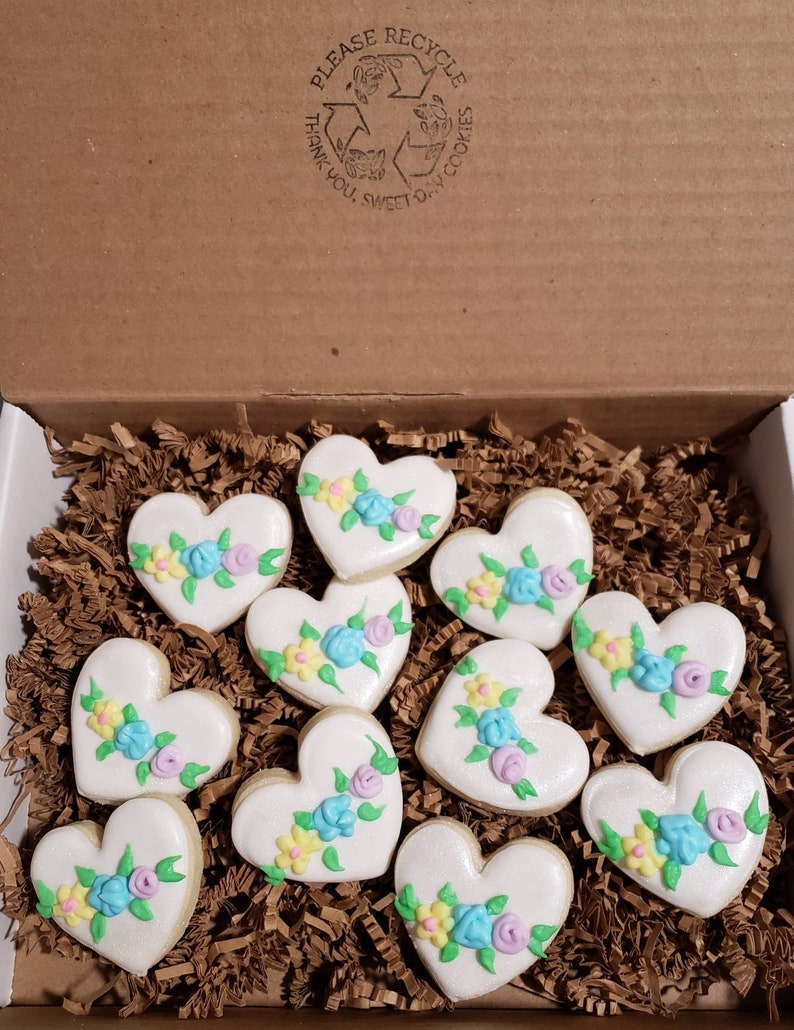 Mini Heart Decorated Sugar Cookies 12ct - Etsy