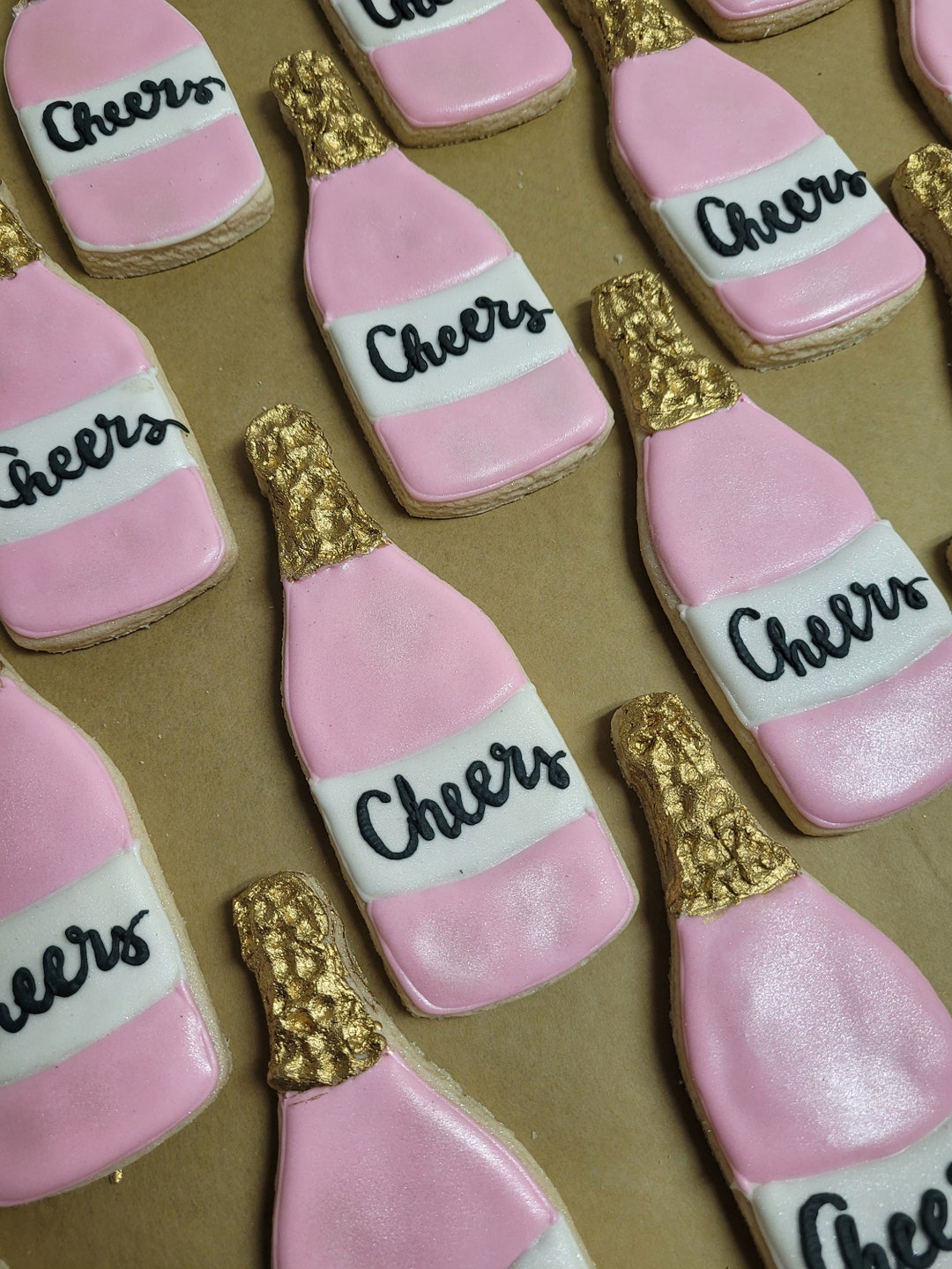 Champagne Bottle Decorated Sugar Cookies - Etsy