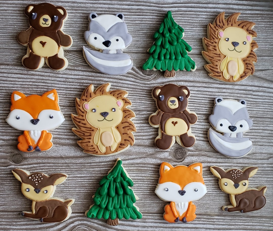 Woodland Animals Decorated Sugar Cookies (set #2) - Etsy
