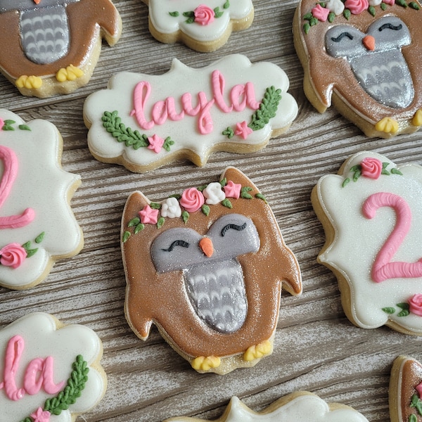 Owl Sugar Cookies - Etsy