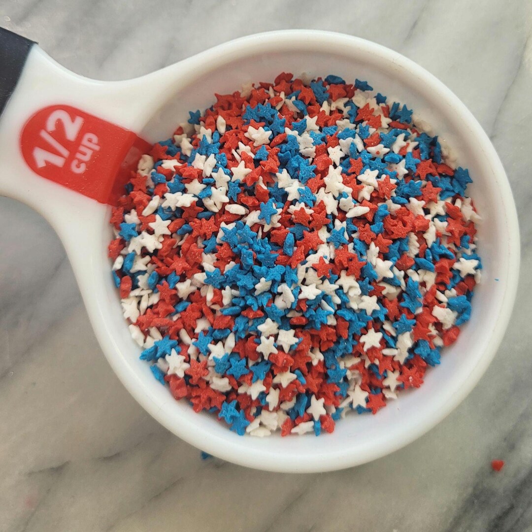 Red, White, and Blue Star Sprinkles - Etsy
